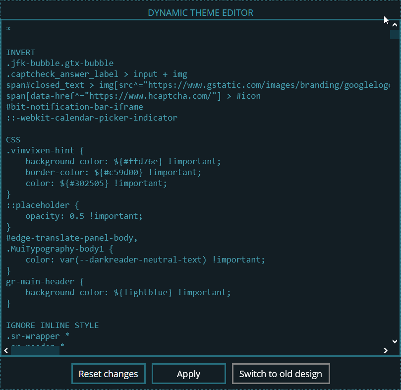 Why I cannot open custom theme settings for a single site? · darkreader darkreader · Discussion ...