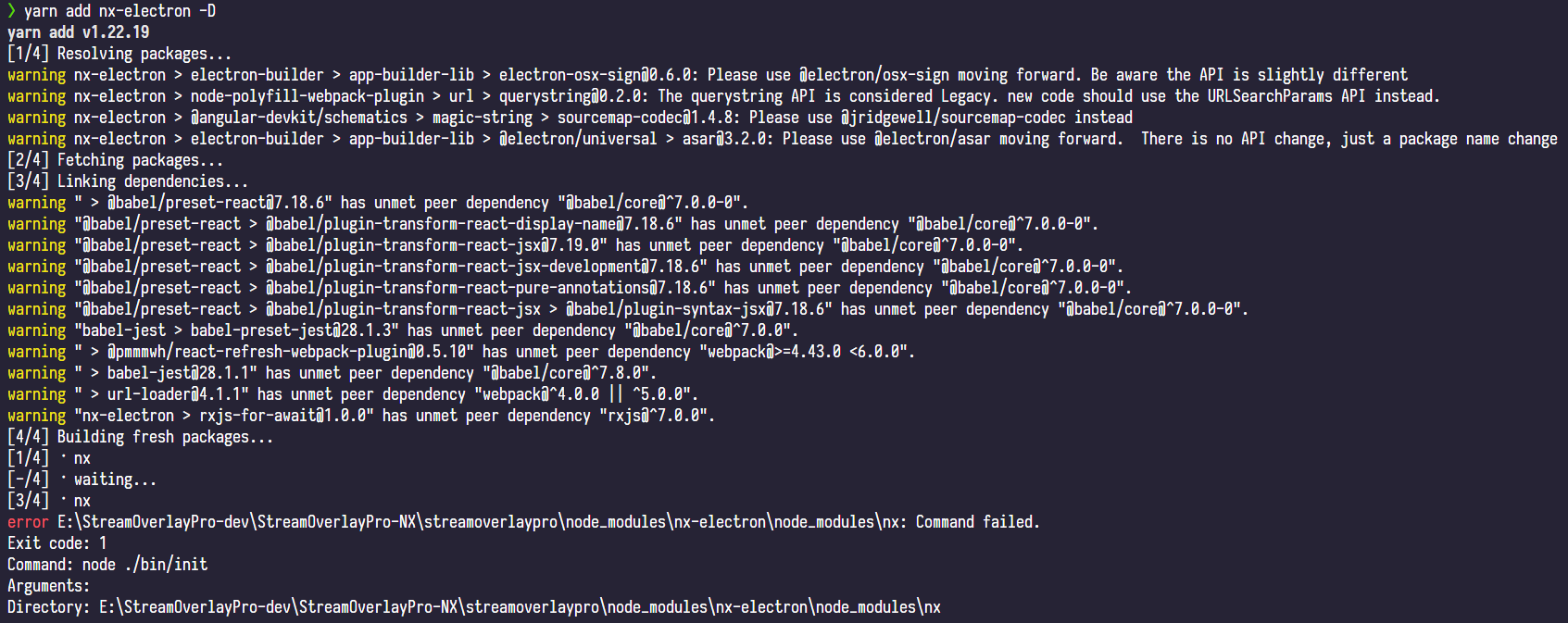 Nx Electron Fails To Run Or Being Installed In Nx 15 3 But Works Fine In Nx 14 · Issue 13746