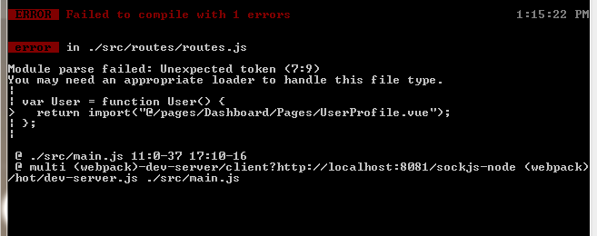 Error Failed to compile · Issue #57 · creativetimofficial/ct-vue-material-dashboard-pro · GitHub