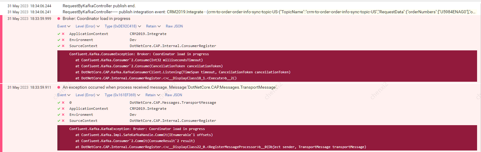 Broker: Coordinator load in progress · Issue #1355 · dotnetcore/CAP · GitHub