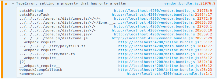 Typeerror Setting A Property That Has Only A Getter · Issue 31729 · Angularangular · Github