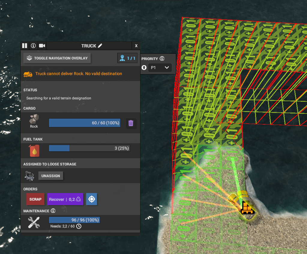 Trucks refuses to dump rock near map end · Issue #578 · MaFi-Games ...