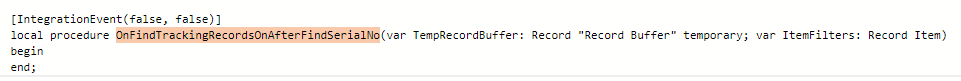 [EventRequest] codeunit 6529 "Item Tracking Navigate Mgt.": OnAfterFindSerialNo · Issue #16622 ...