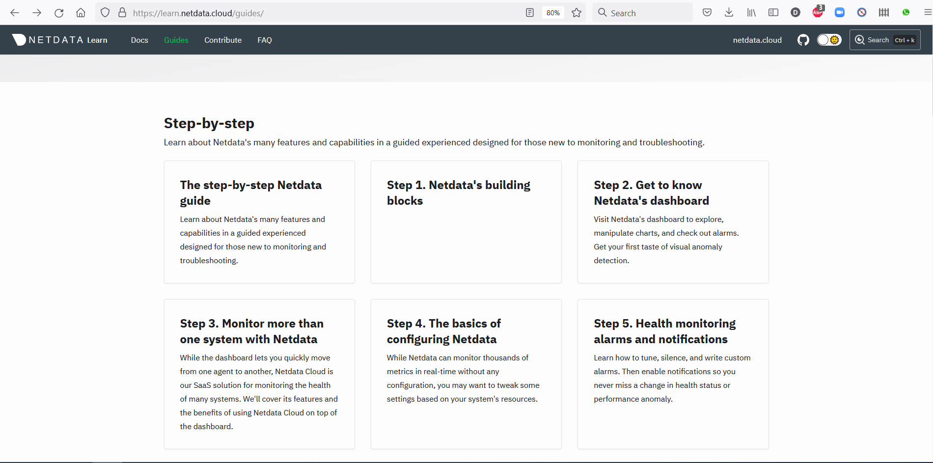 Missing guide summary for step 1 · Issue #924 · netdata/learn · GitHub