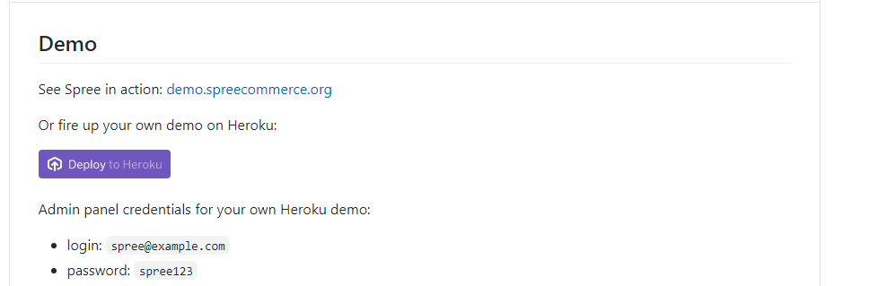 CANNOT LOGIN TO THE DEMO SPREE ECOMMERCE ADMIN PANEL ON HEROKU · Issue #11251 · spree/spree · GitHub