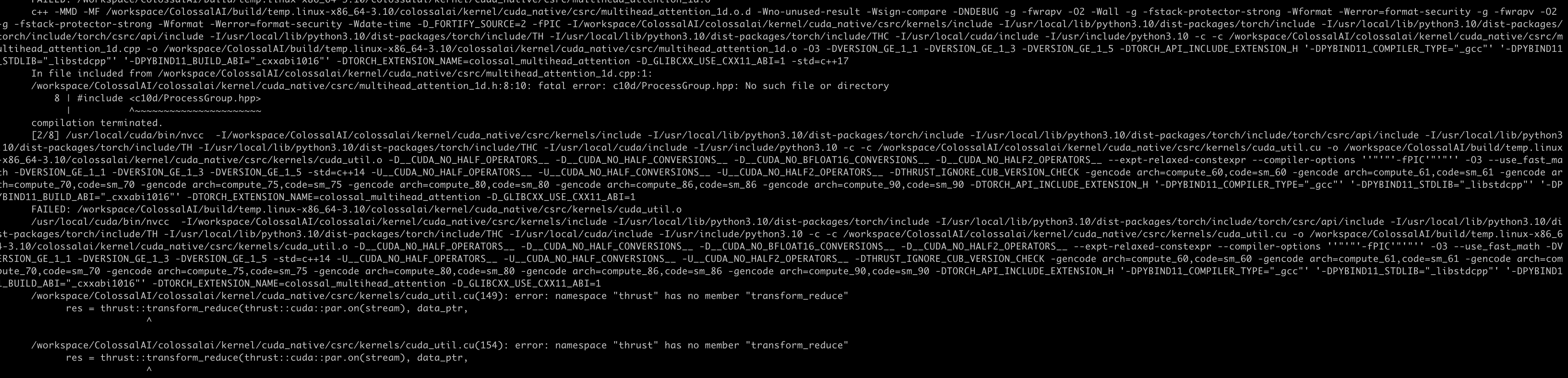 Bug Build From Source Failed · Issue 4839 · Hpcaitechcolossalai · Github