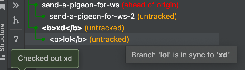 Branch names containing HTML tags are incorrectly formatted · Issue #1242 · VirtusLab/git ...