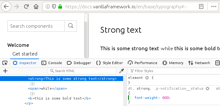 No visible styling in Firefox for , , or · Issue #2272 · canonical/vanilla-framework · GitHub
