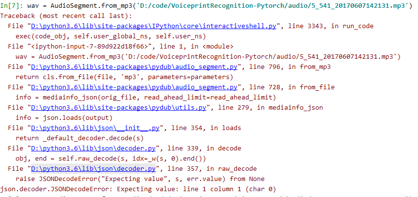 create_data出现问题 · Issue #8 · yeyupiaoling/VoiceprintRecognition-Pytorch · GitHub