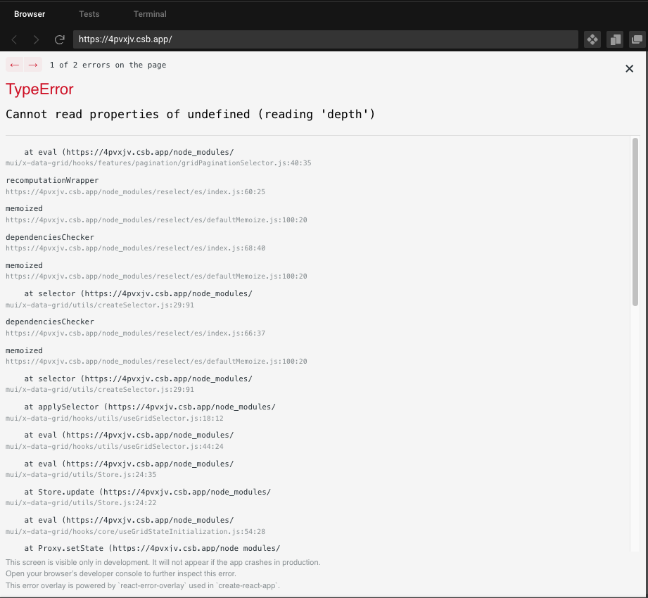 [DataGridPro] Removing a row with treeData and checkboxSelection enabled crashes the DataGrid ...