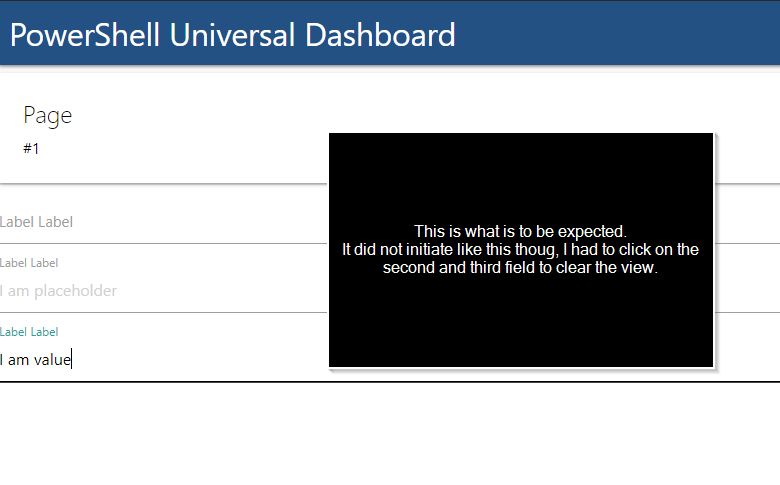 UdTextbox - Label position is wrong. · Issue #921 · ironmansoftware/universal-dashboard · GitHub