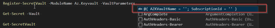 Tab completion everywhere · Issue #35 · PowerShell/SecretManagement · GitHub