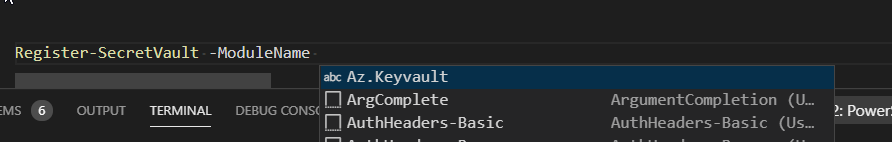 Tab completion everywhere · Issue #35 · PowerShell/SecretManagement · GitHub