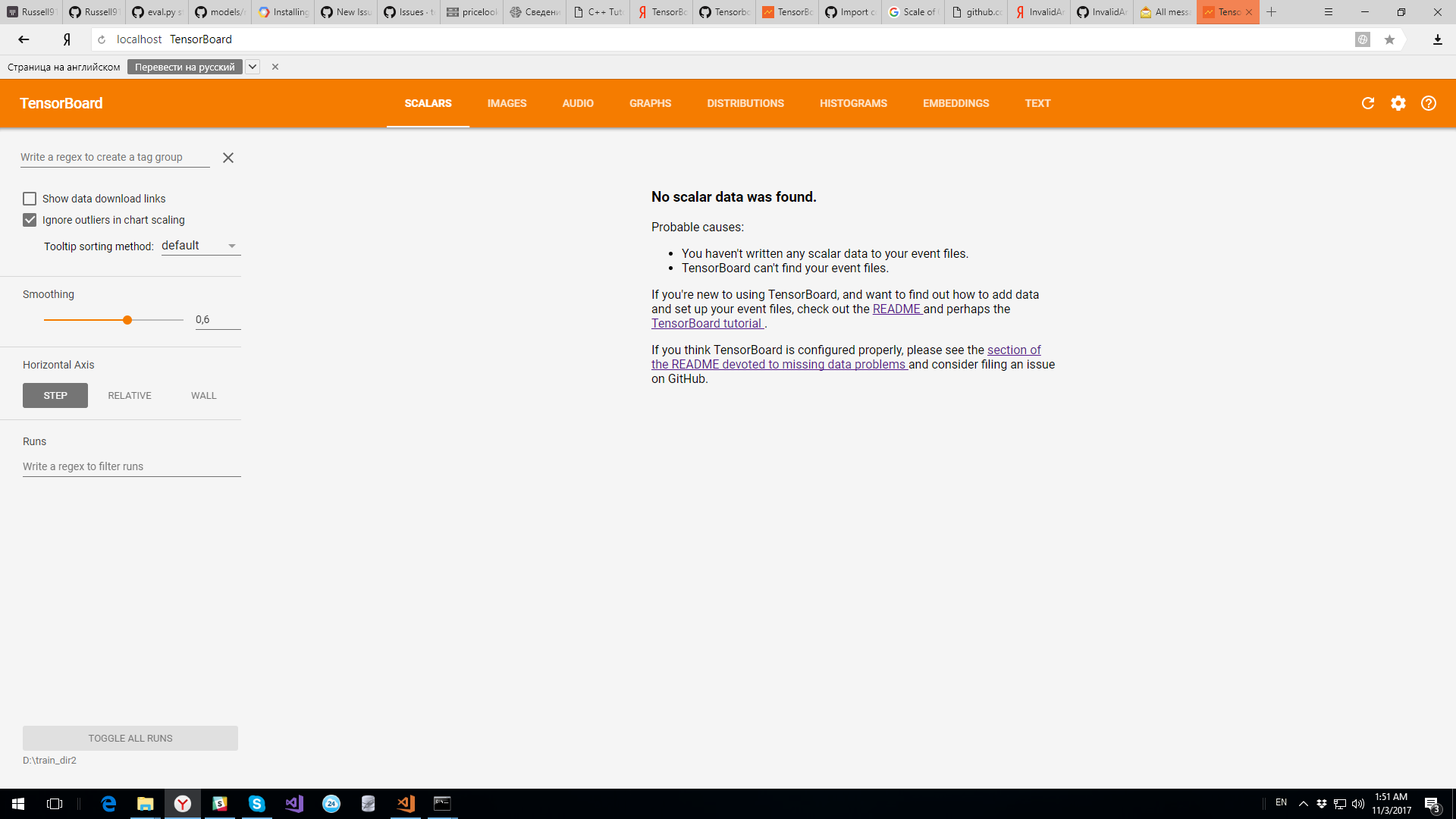 tensorboard not show scalar, images and another, but show EMBEDDINGS · Issue #2695 · tensorflow ...