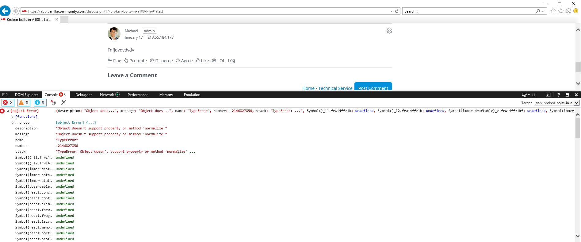 Rich Editor - @Mentions Cause Editor To Fail in IE11 · Issue #9141 · vanilla/vanilla · GitHub