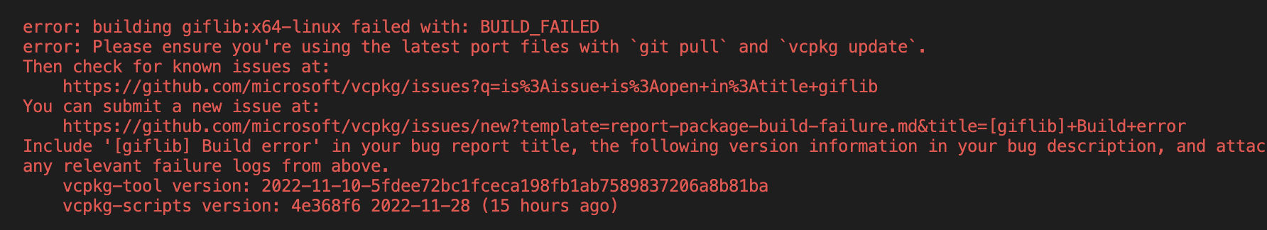 [leptonica] build failure · Issue #28064 · microsoft/vcpkg · GitHub