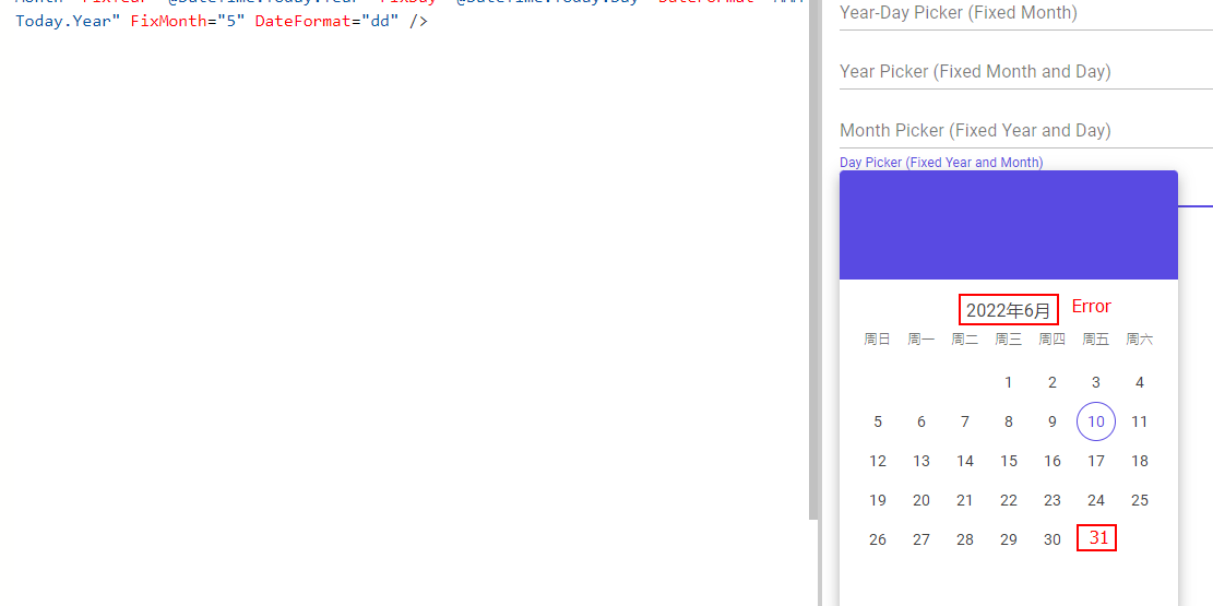 DatePicker Fix Year/Month bug for dialog · Issue #4726 · MudBlazor/MudBlazor · GitHub