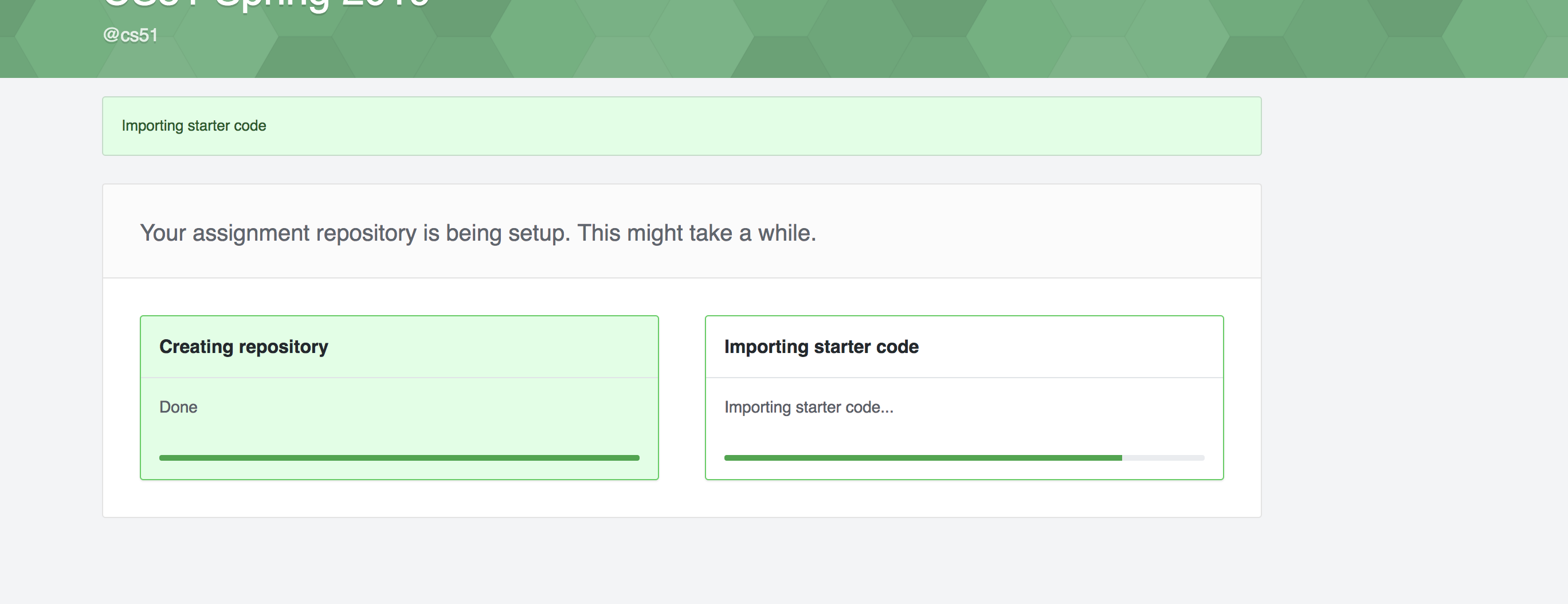 Classroom created repos stall · Issue #1776 · github-education ...