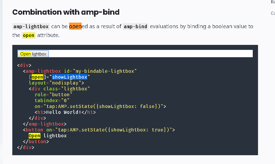 lightbox disabled after Esc · Issue #2355 · ampproject/amp.dev · GitHub