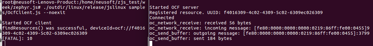 [ocf] Fatal 10 Error Occurs When Retrieve Resource From Ocfserver · Issue 1565 · Intel Zephyr
