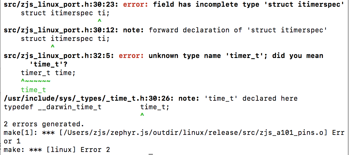 [Mac] Fail to build Linux and Qemu target on Mac · Issue #1579 · intel/zephyr.js · GitHub