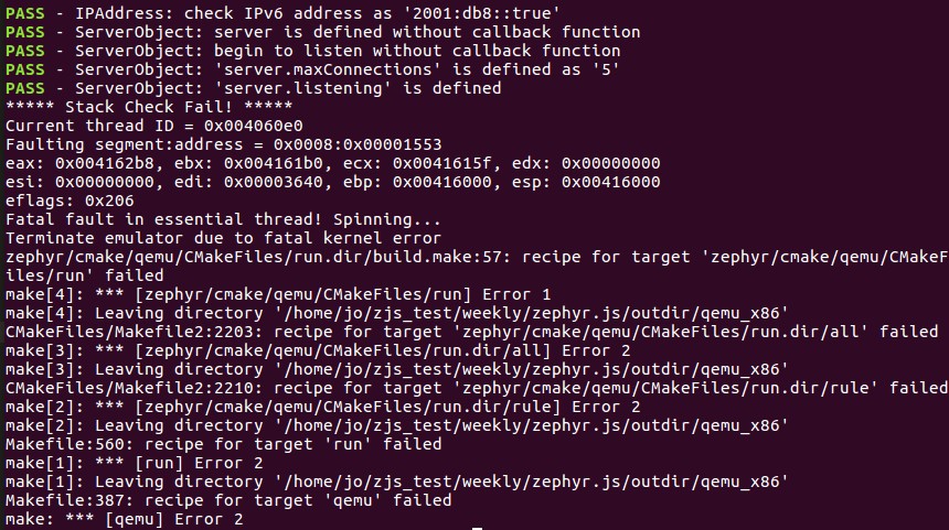 [tcp] Stack Check Fail in qemu · Issue #1711 · intel/zephyr.js · GitHub