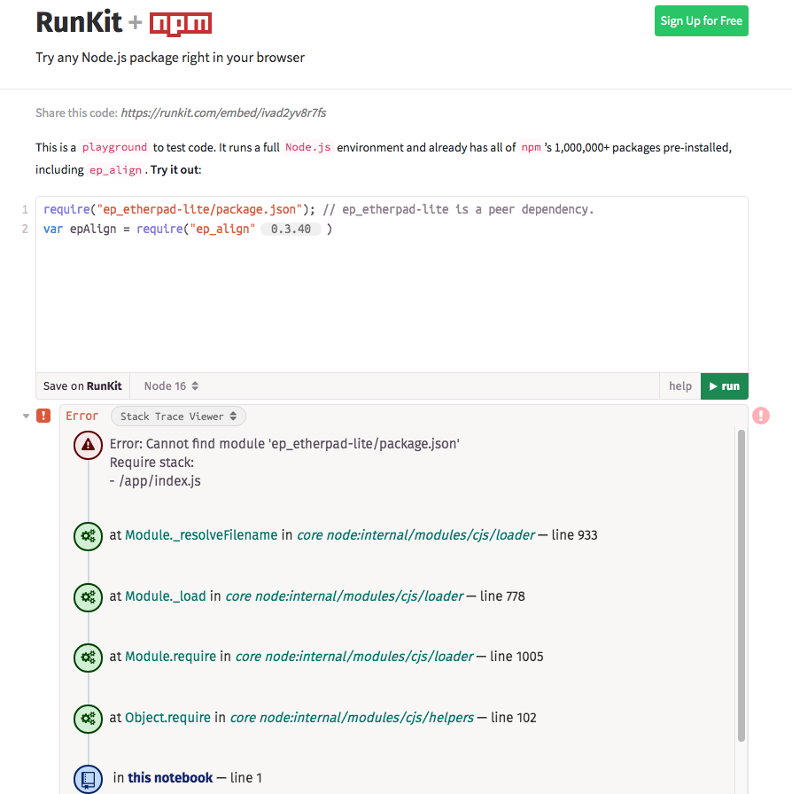 Try Out Links in Documentation and NPM · Issue #5216 · ether/etherpad-lite · GitHub