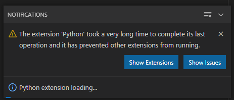"Python extention loading..." stall when accessing CIRCUITPY drive · Issue #16294 · microsoft ...