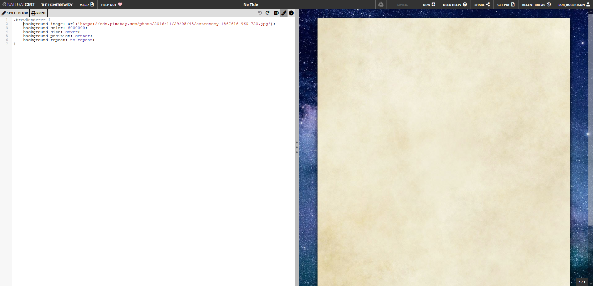 [FEATURE]: Add image to brew background · Issue #2077 · naturalcrit ...