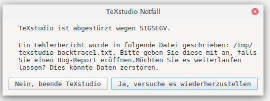 TexStudio crashes when saving new files · Issue #1351 · texstudio-org/texstudio · GitHub