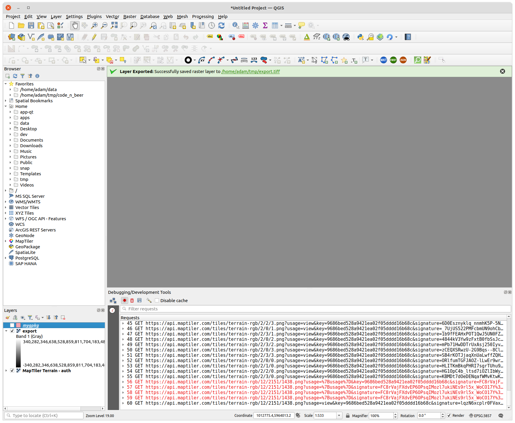 Optional Template Usage Parameter Not Propagated For Xyz Raster Tiles