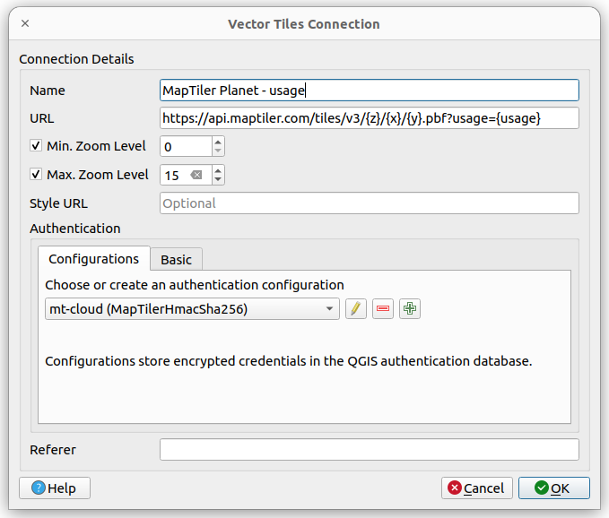 Optional template {usage} parameter not propagated in Download vector tiles algorithm · Issue ...