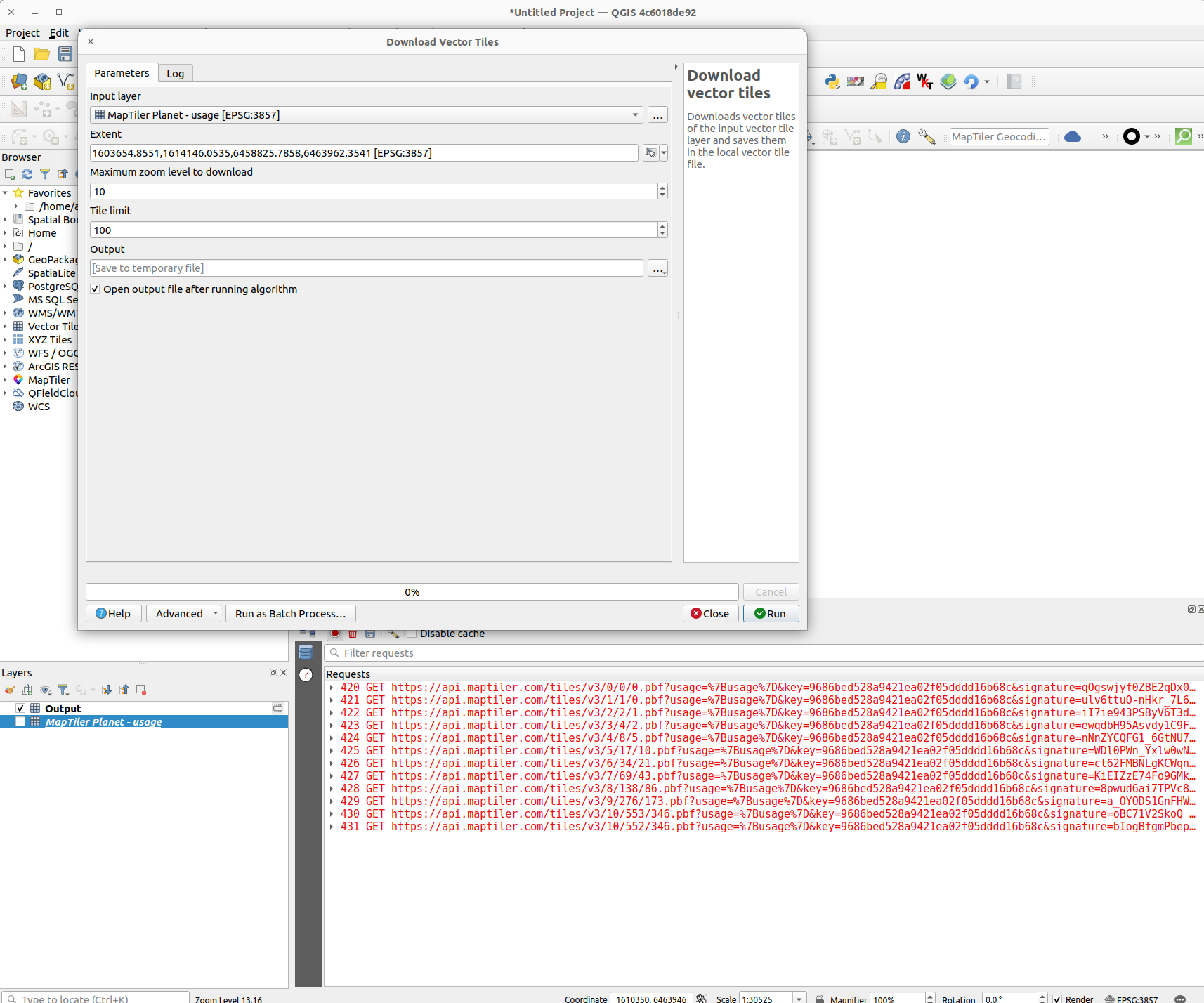 Optional Template Usage Parameter Not Propagated In Download Vector