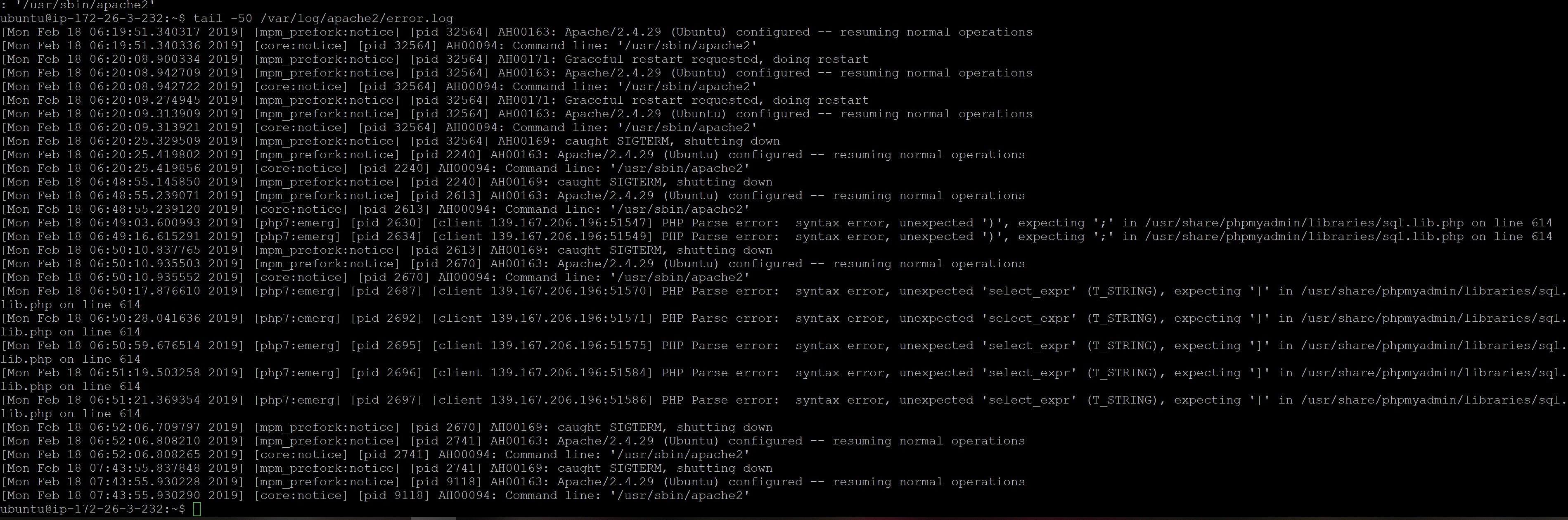 Clone: Server Unknow ERROR. · Issue #1494 · WWBN/AVideo · GitHub