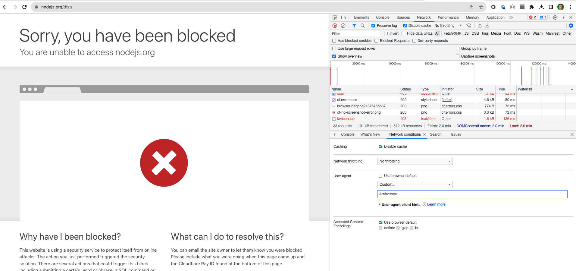 Dist Blocking Jfrog Artifactory User Agent Artifactory · Issue 5605