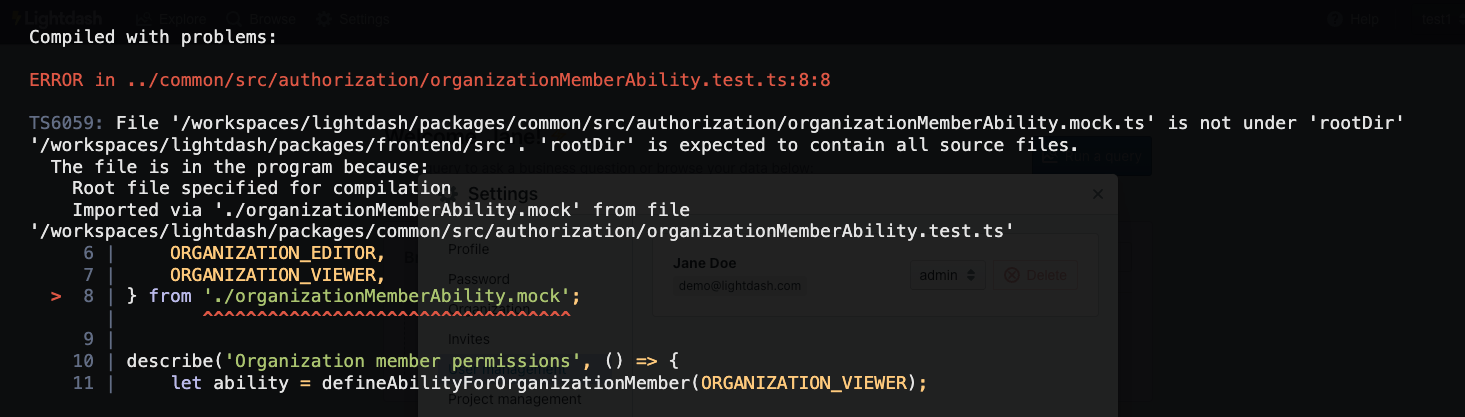 Error on organizationMemberAbility.mock.ts when recompiling · Issue #1578 · lightdash/lightdash ...