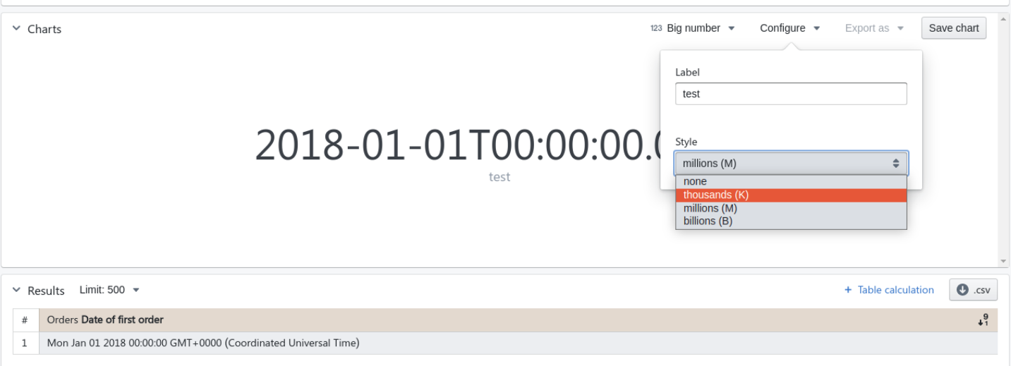 Regression: We can select style for Bignumber charts with Date metrics · Issue #2056 · lightdash ...