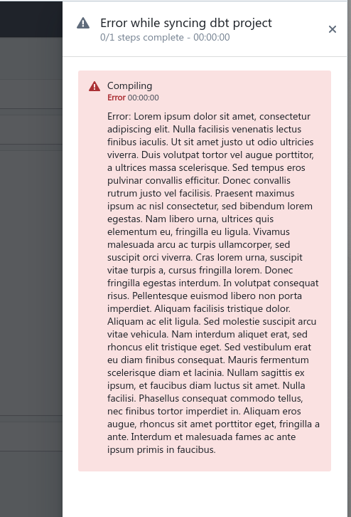 Error messages in the sidebar logs overflow out of the boxes. · Issue #2064 · lightdash ...