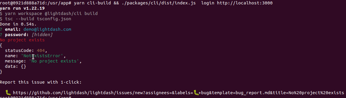 Do not return login error on CLI if no project exist · Issue #3225 · lightdash/lightdash · GitHub