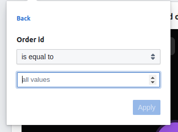 [Close me at the end of the default value filter work] Include an "any value" for filters ...
