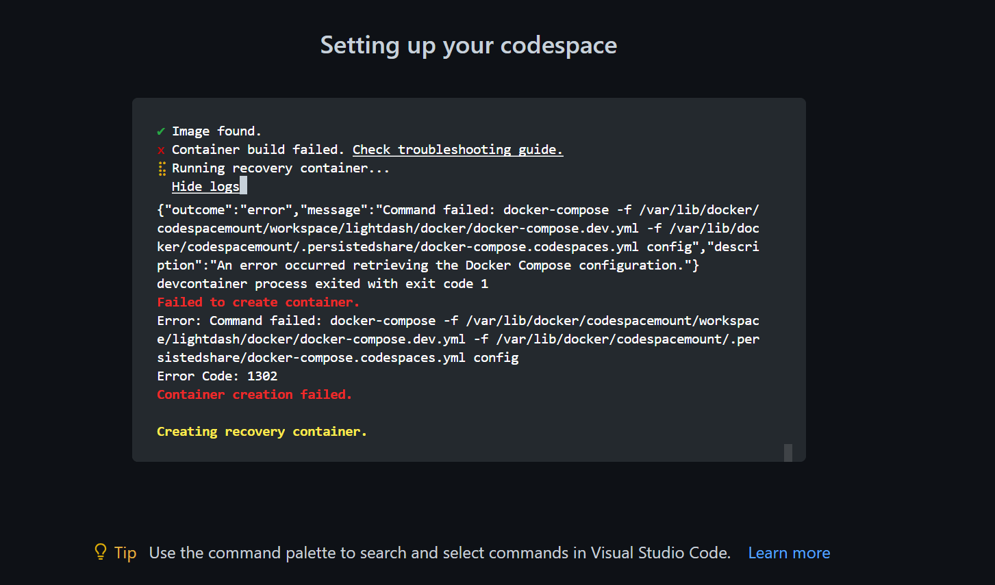 Running Lightdash On Codespaces Doesnt Work · Issue 5762 · Lightdashlightdash · Github