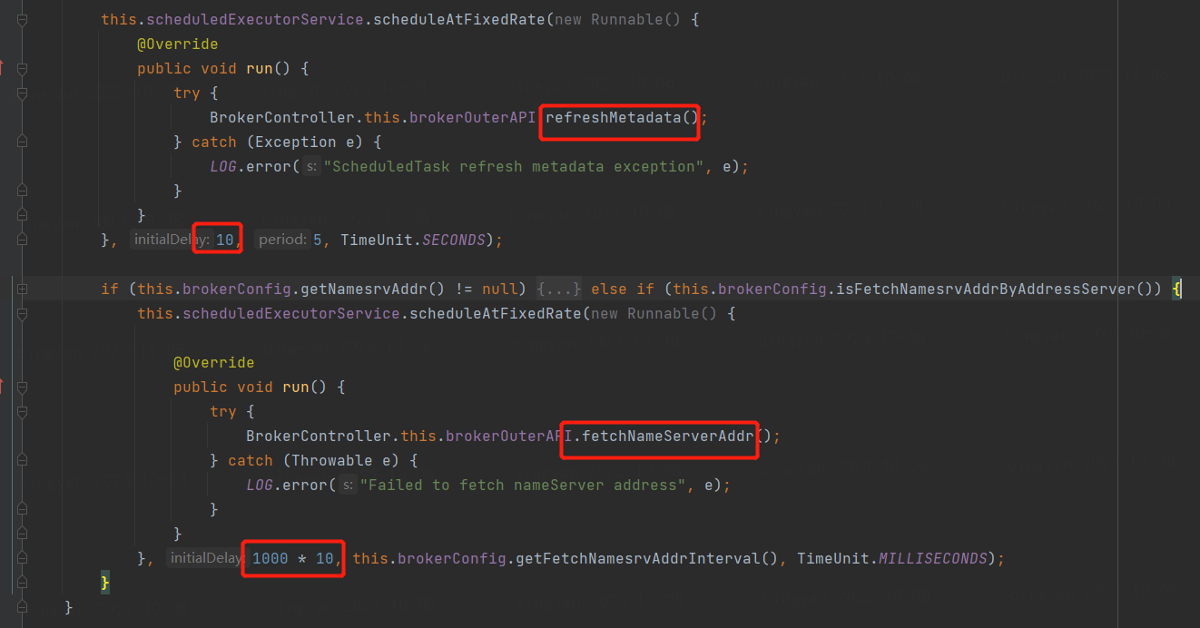 [Bug] refreshMetadata in BrokerOuterAPI will throw exception for the first time when use wsaddr ...