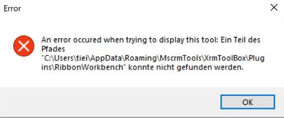 Cannot install RibbonWorkbench · Issue #1040 · MscrmTools/XrmToolBox · GitHub