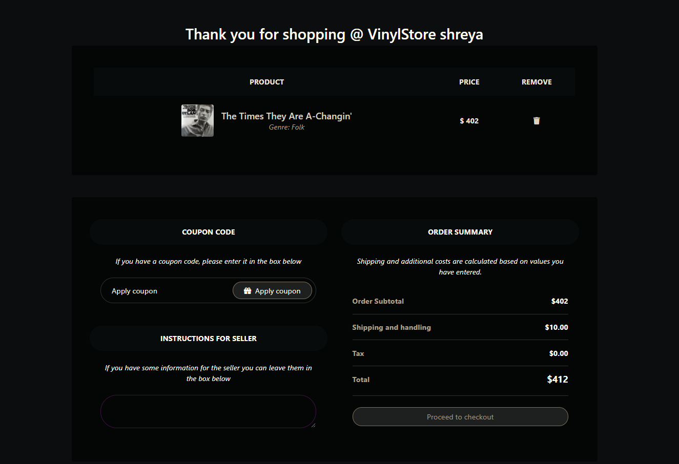Github Shreya Sridharvinylmarketplace Buy And Sell Market Place For Vinyl Cdscassettes 