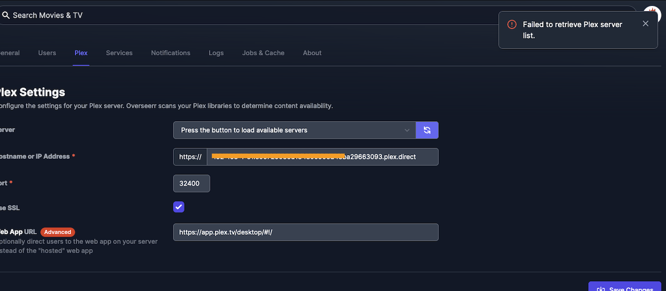 Connection to Plex / Users not working · Issue #2411 · sct/overseerr · GitHub