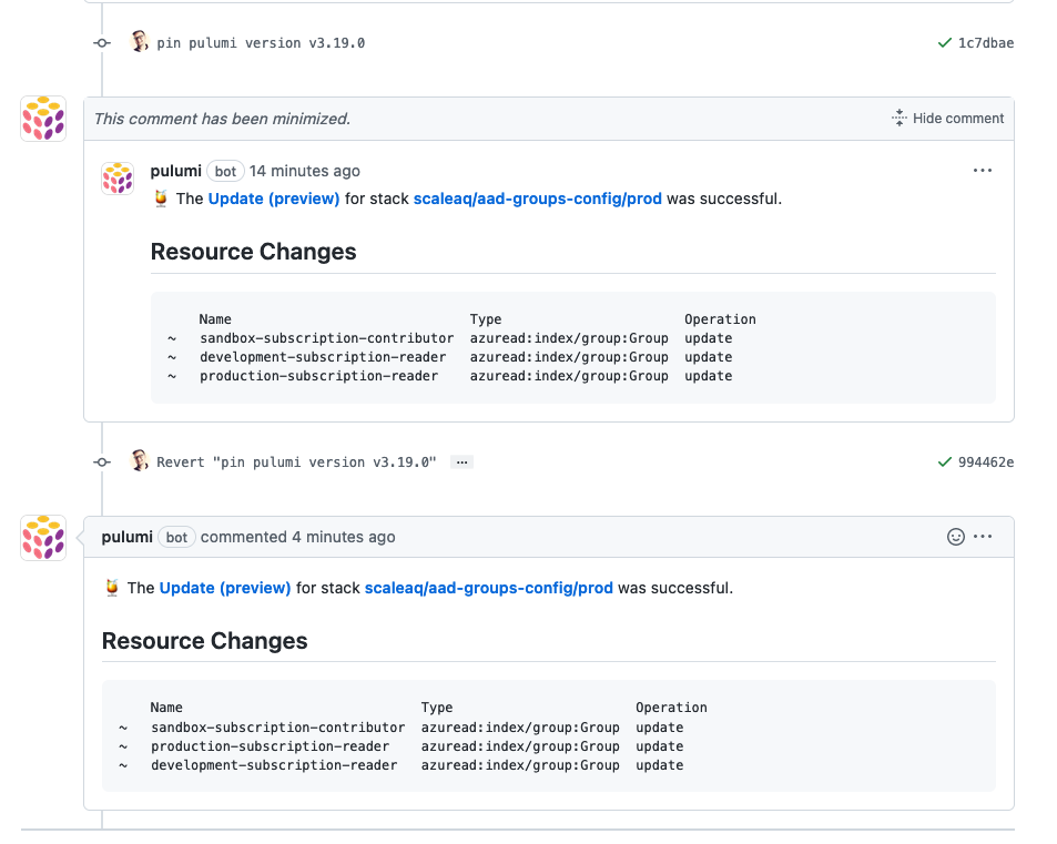 Pulumi Github app does not show the diff · Issue #120 · pulumi/pulumi-cloud-requests · GitHub