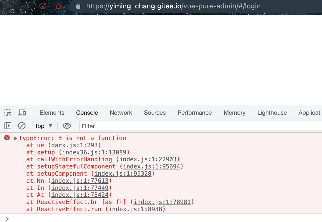 演示的地址访问出现报错 · Issue #645 · pure-admin/vue-pure-admin · GitHub
