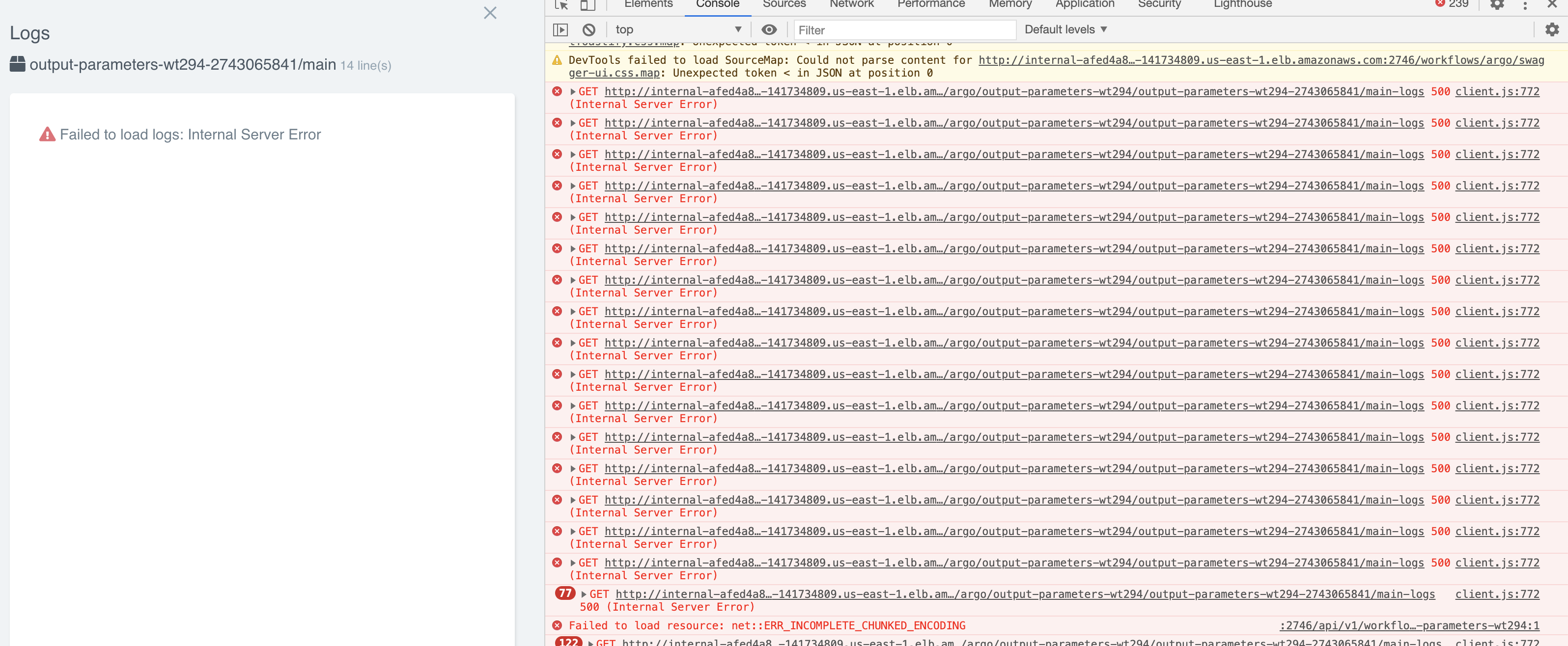 Workflow Failed Because Its Unable To Load Logs · Issue 4092 · Argoprojargo Workflows · Github