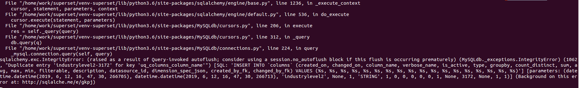 Error On Refresh Druid Metadata Duplicate Entry For Key Uqcolumnscolumnname · Issue