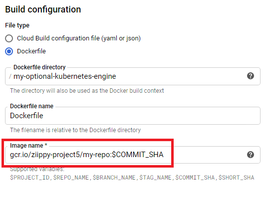 create trigger with gcloud cli.. but dockerfile-image value cannot changed · Issue #716 ...